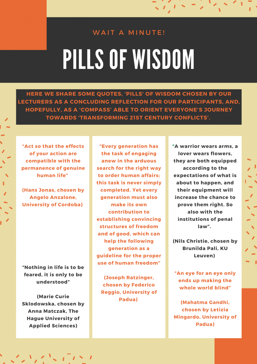 PILLS OF WISDOM | DIPARTIMENTO DI DIRITTO PRIVATO E CRITICA DEL DIRITTO ...
